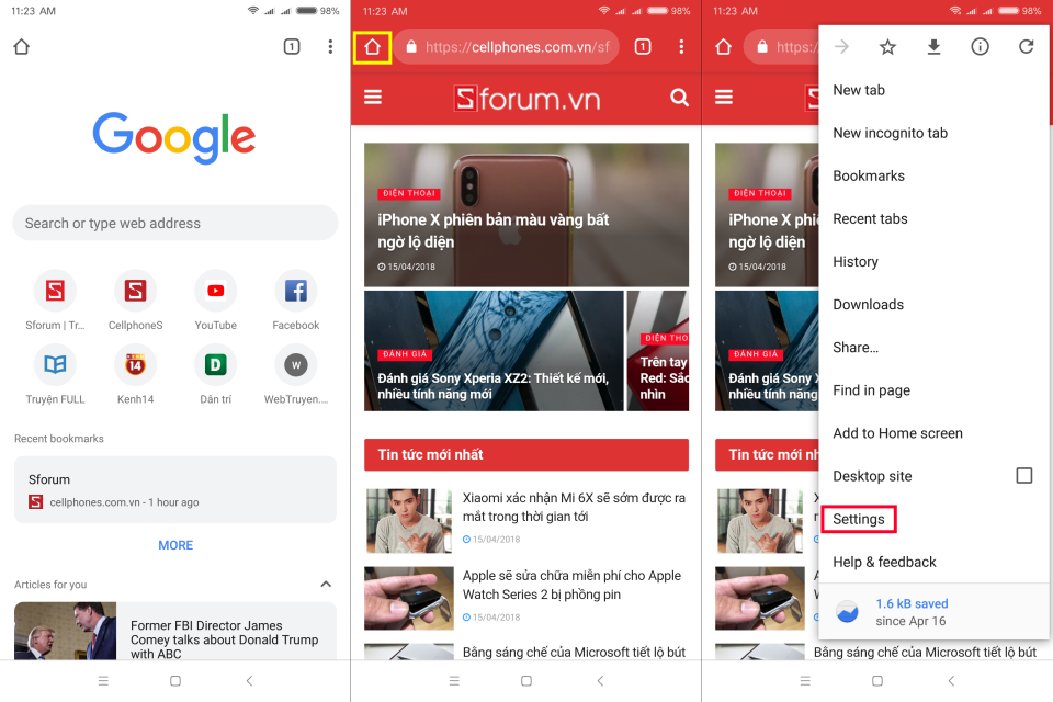 Google sẽ mang nút trang chủ quay trở lại trình duyệt Chrome cho tất cả ...