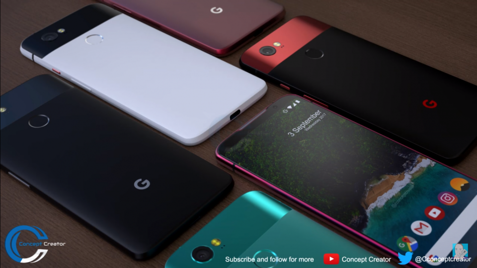 Google Pixel 3 lộ ảnh concept: Nhiều sắc màu, cấu hình khủng, vẫn là ...