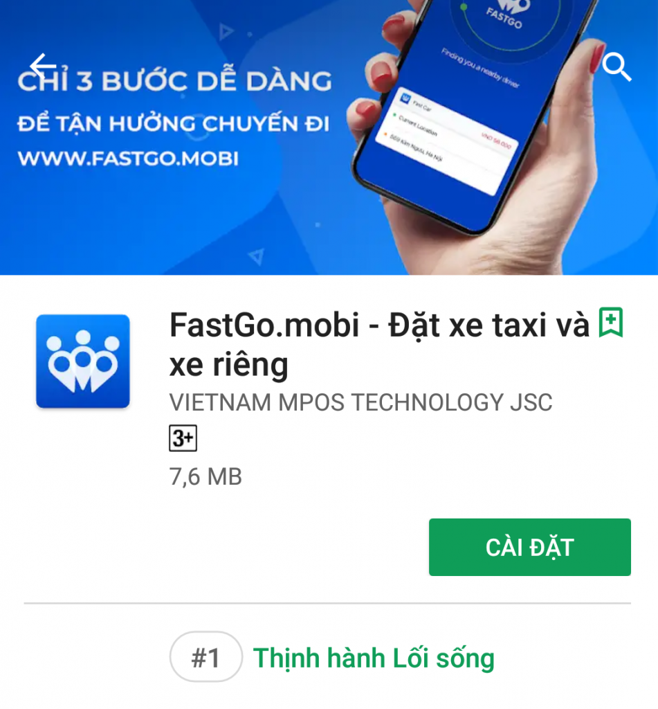 Tìm hiểu về ứng dụng đặt xe FastGo trên điện thoại