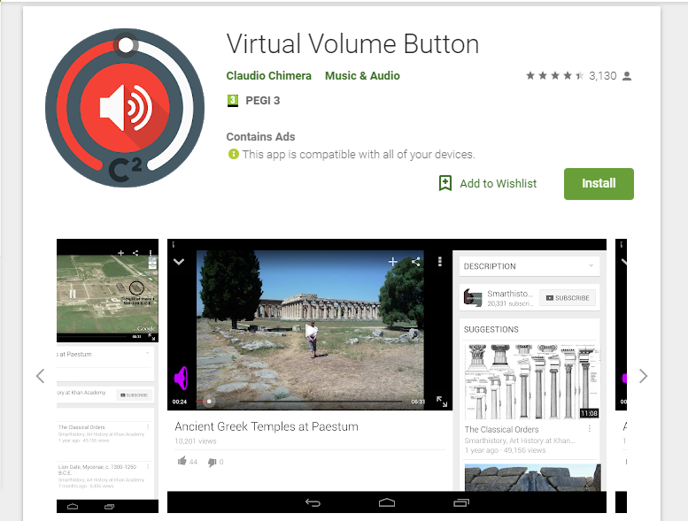 Tăng giảm âm lượng Android bằng Virtual Volume Button
