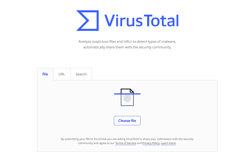 VirusTotal – Dịch vụ quét virus, malware, URL trực tuyến
