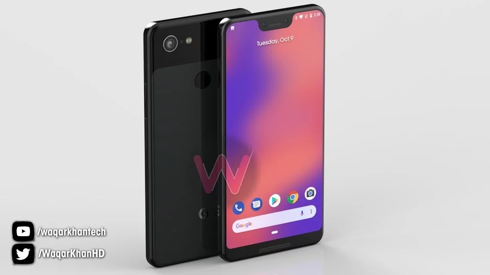 Google Pixel 3 XL lộ diện trong loạt ảnh render mới, có cả màu bạc hà
