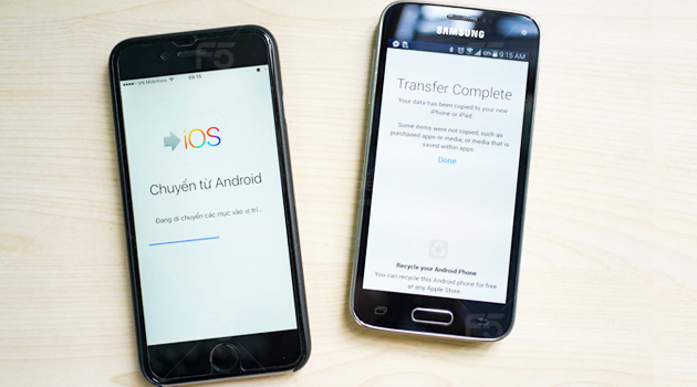 Cách chuyển dữ liệu từ Android sang iPhone và thiết bị iOS