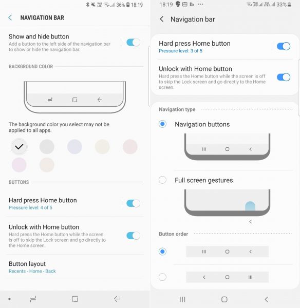 So sánh giao diện Samsung Experience (Android 8) và One UI (Android 9 ...