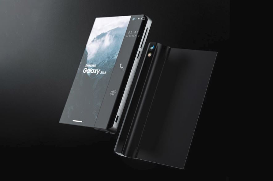 Tròn mắt trước ý tưởng Galaxy Stick với thiết kế màn hình cuộn cực độc đáo