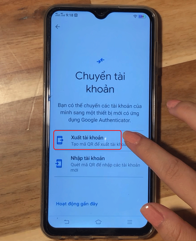 Cách chuyển Google Authenticator sang điện thoại khác