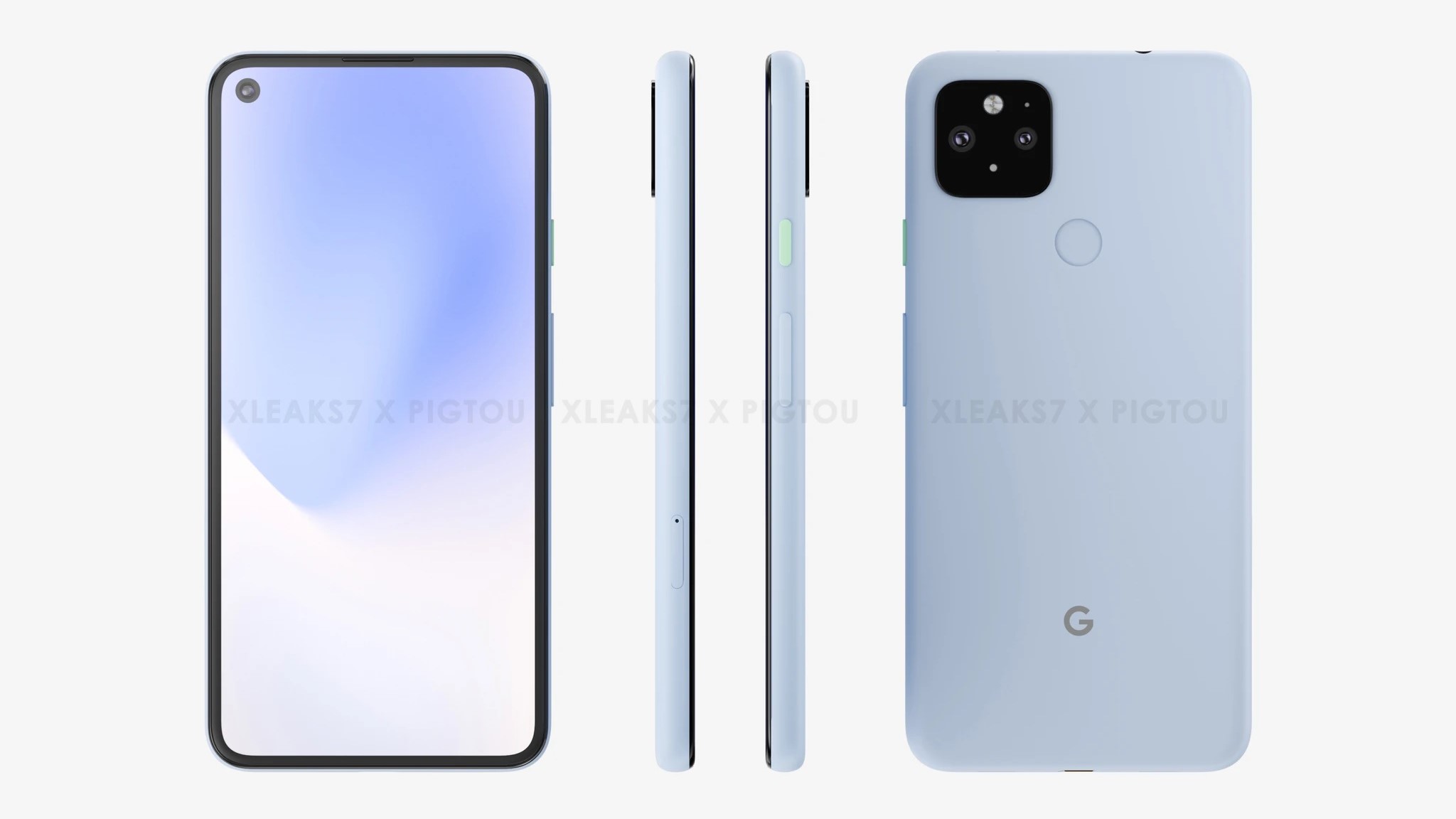 Pixel 5 XL lộ ảnh render: Màn hình nốt ruồi, camera kép hình vuông, có ...
