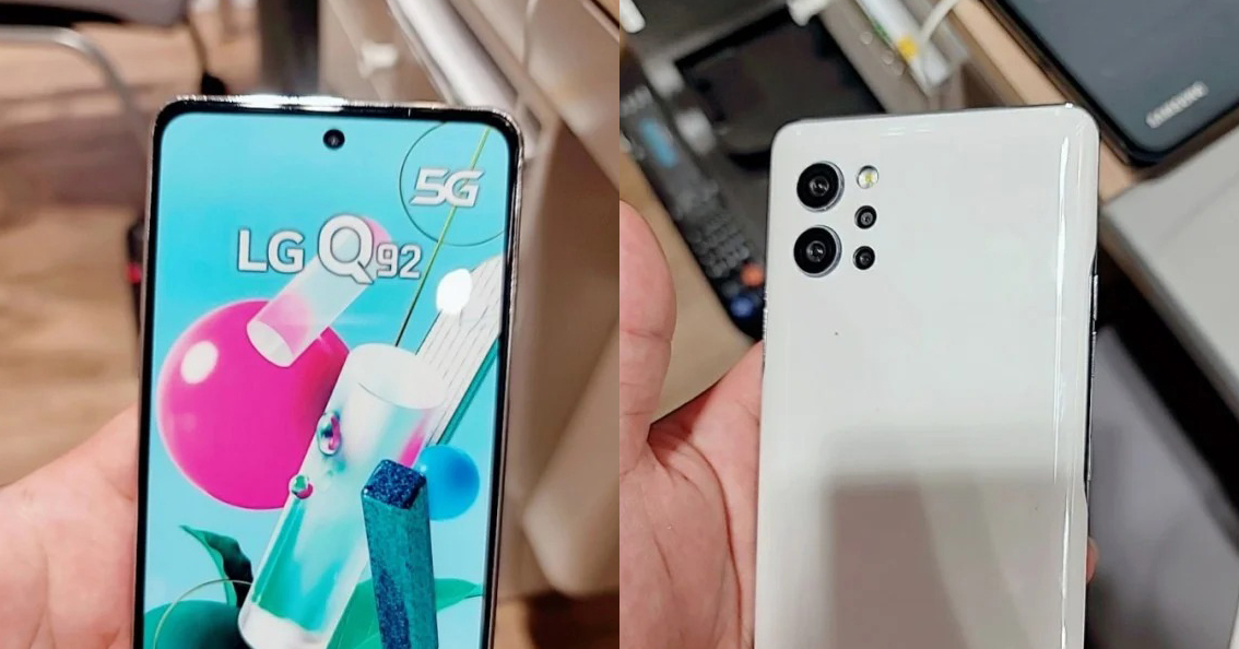 LG Q92 5G lộ ảnh thực tế: Mặt lưng gốm, màn hình đục lỗ, 4 camera sau