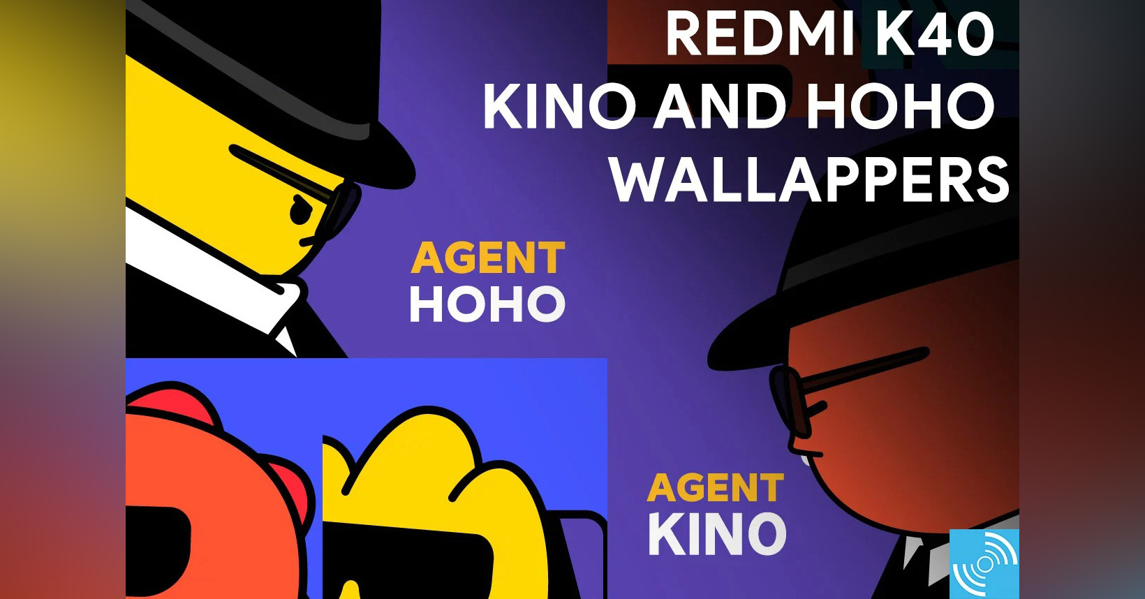 Mời tải về hình nền Redmi K40 theo chủ đề Agent Kino và Agent Hoho