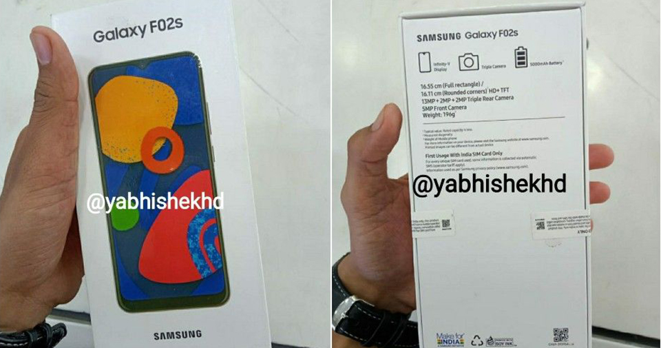 Rò rỉ hộp bán lẻ Galaxy F02s, xác nhận có 3 camera sau, pin 5000 mAh và ...