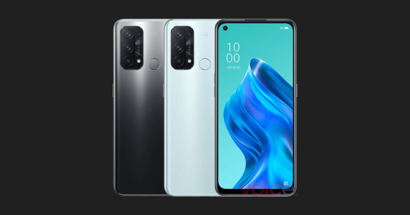 OPPO Reno5 A lộ ảnh render với màn hình đục lỗ, 3 camera sau