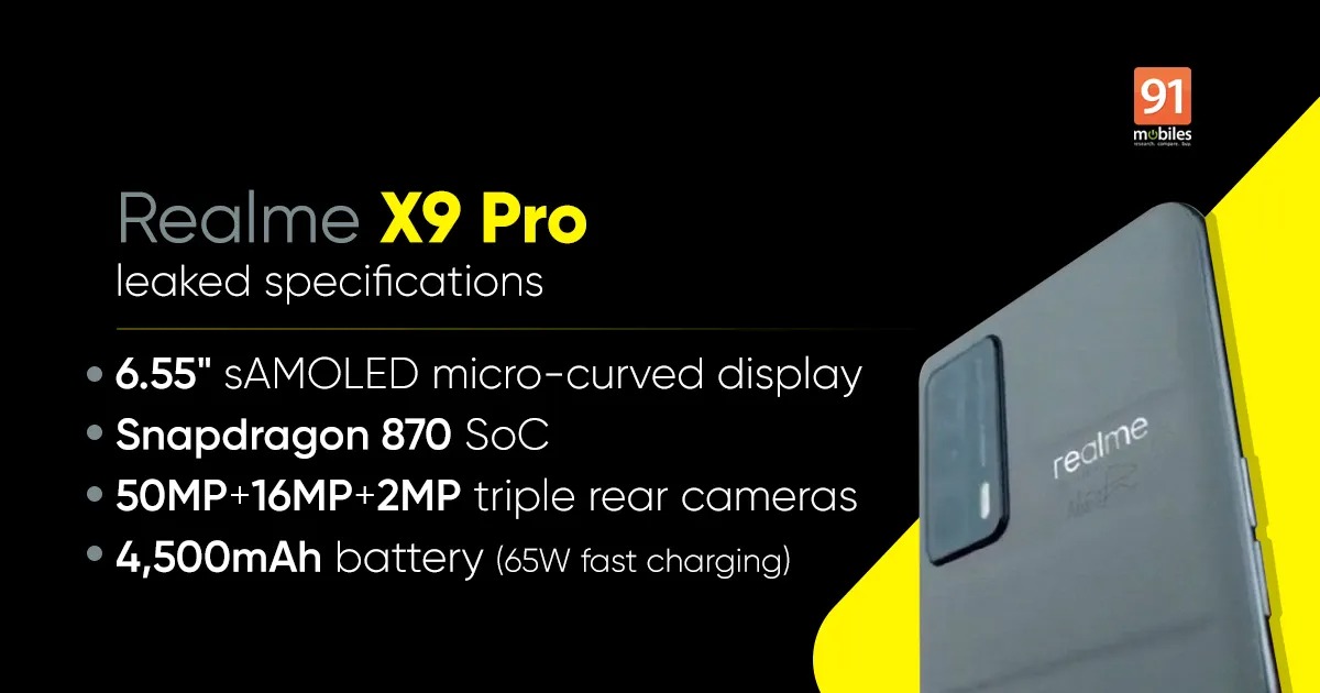 Realme X9 đạt nhiều chứng nhận quan trọng kèm các thông số kỹ thuật ...