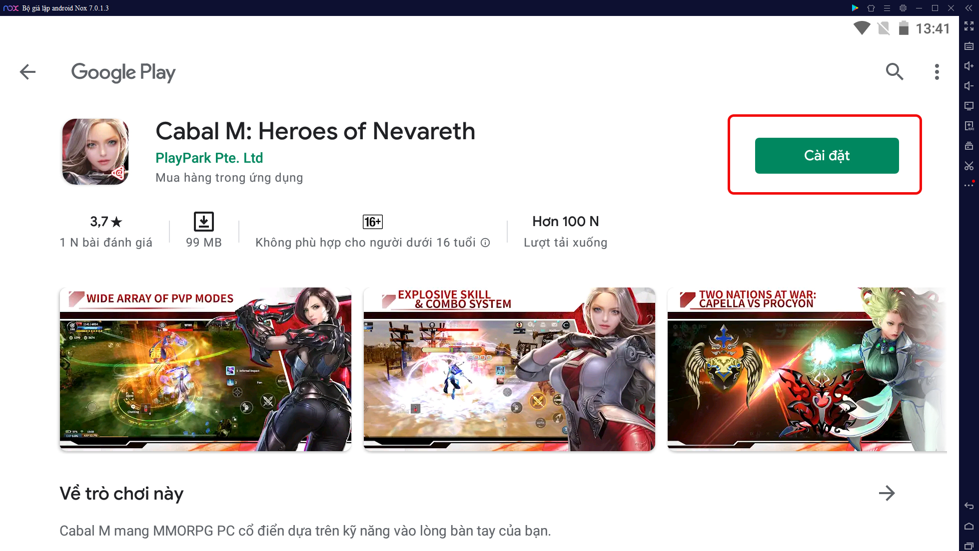 Trải nghiệm game Cabal M: Heroes of Nevareth trên máy tính