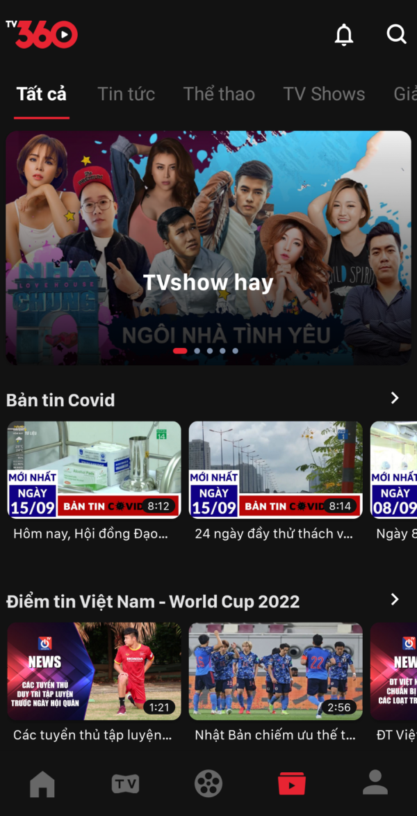 Tải TV360: Kho kênh truyền hình, bóng đá và phim ảnh