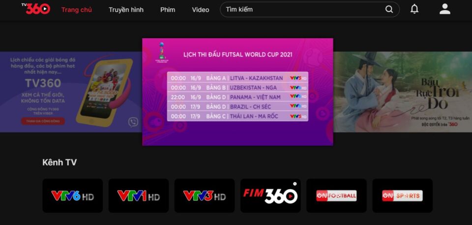 Tải TV360: Kho kênh truyền hình, bóng đá và phim ảnh