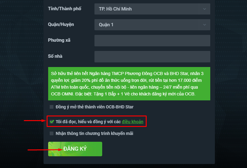 BHD Star Cineplex | Cách đăng ký làm thành viên BHD Star
