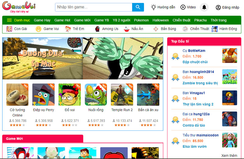 Top 5 trang web game được game thủ yêu thích nhất năm 2021