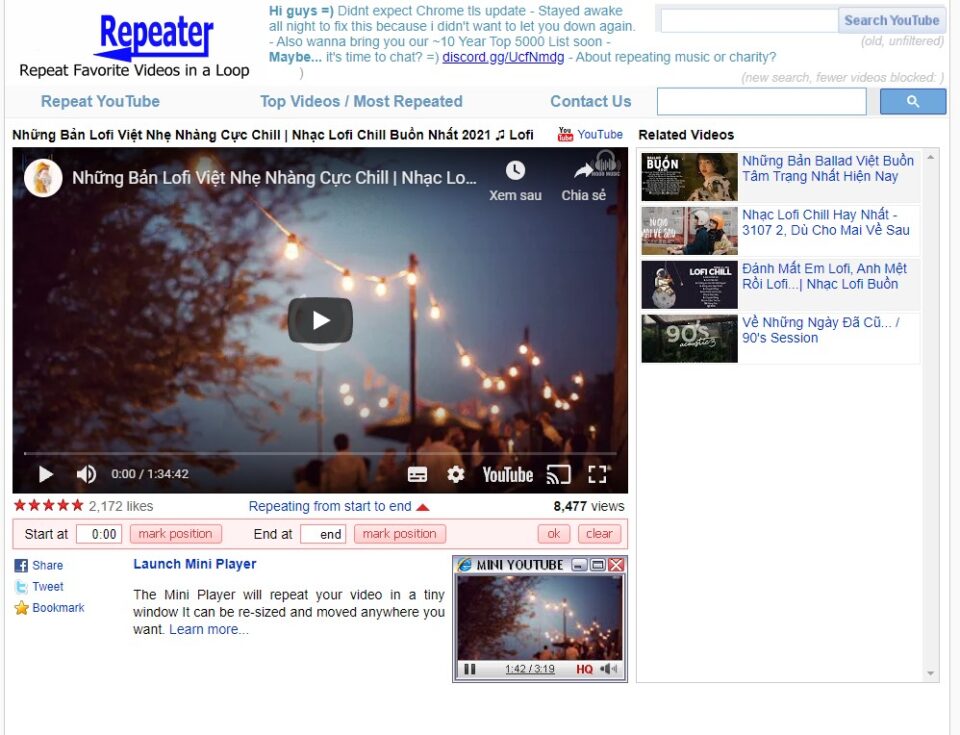 Cách replay, repeat YouTube video trên điện thoại, laptop