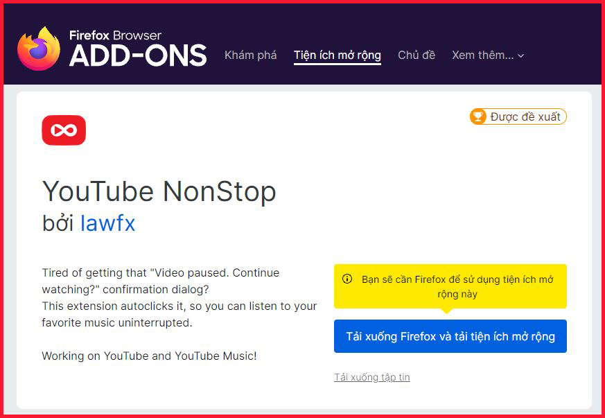 YouTube Nonstop: Xem YouTube không gián đoạn