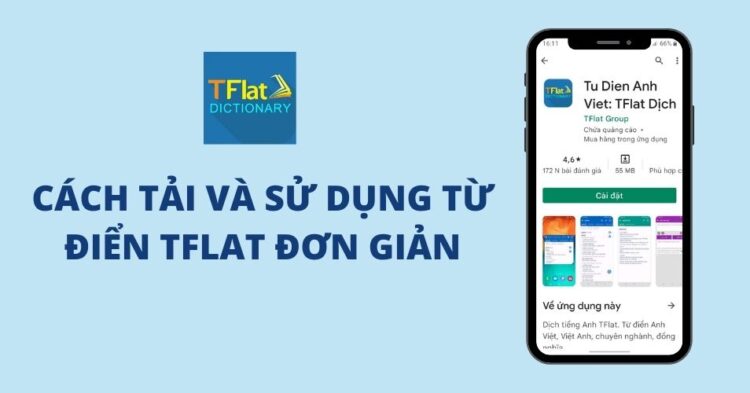 Cách tải từ điển TFlat trên laptop, điện thoại đơn giản nhất
