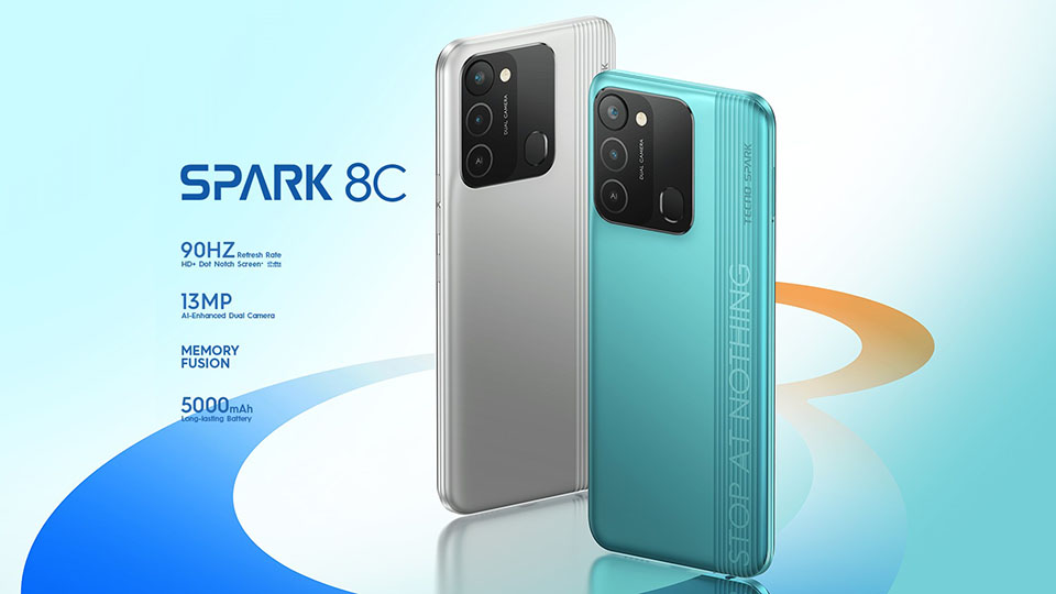 Tecno Spark 8C với màn hình 90Hz, camera 13MP và pin 5000 mAh ra mắt