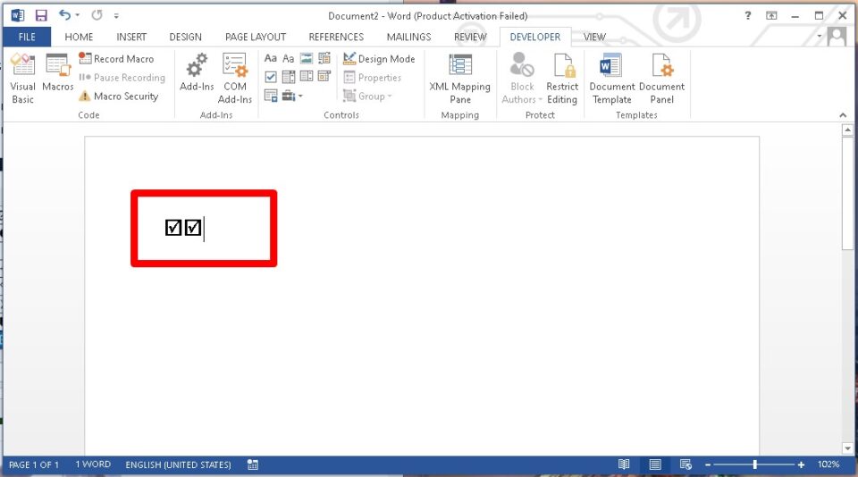 Cách tạo check box (ô vuông có dấu tích) trong Word chi tiết nhất