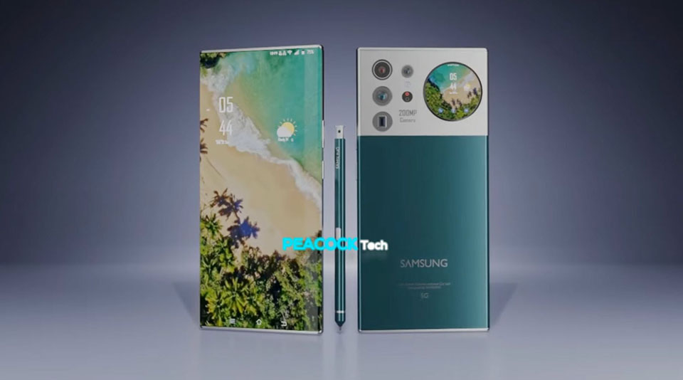 Tròn mắt trước concept Galaxy Note 22 Ultra với màn hình 8K viền siêu ...