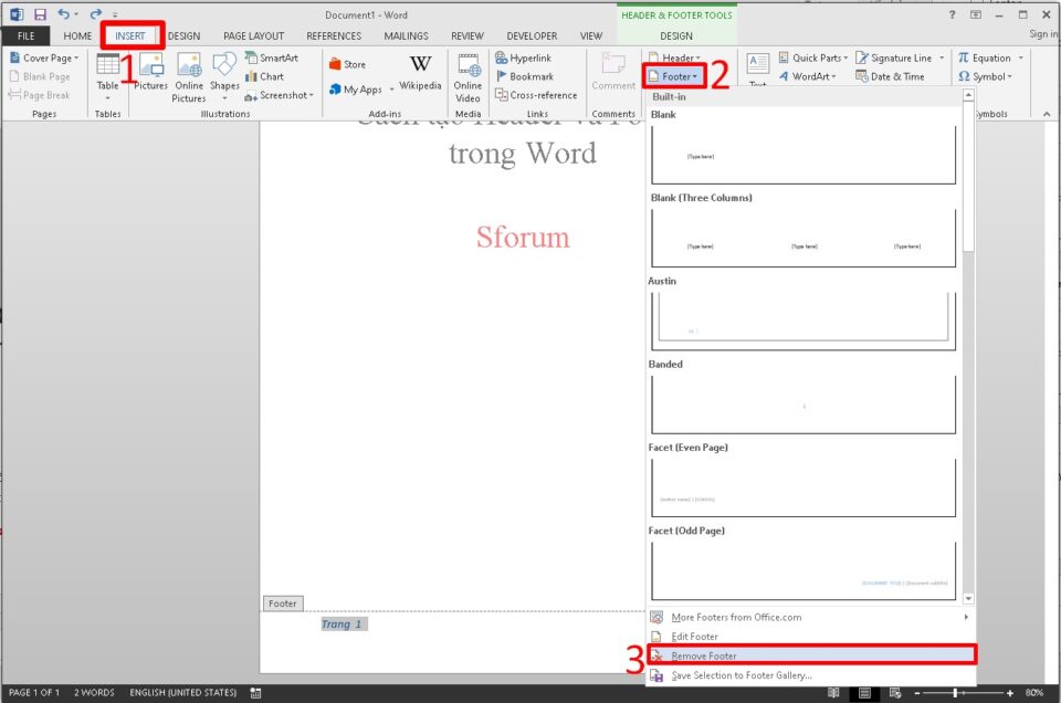 Hướng dẫn cách tạo Header and Footer trong Word cực chi tiết