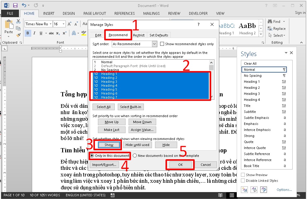 [Mới] Cách tạo định dạng Heading trong Word cực nhanh
