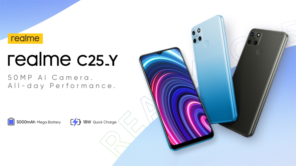 Realme C25_Y ra mắt: Camera 50MP và chip UNISOC T618, giá 3.37 triệu đồng