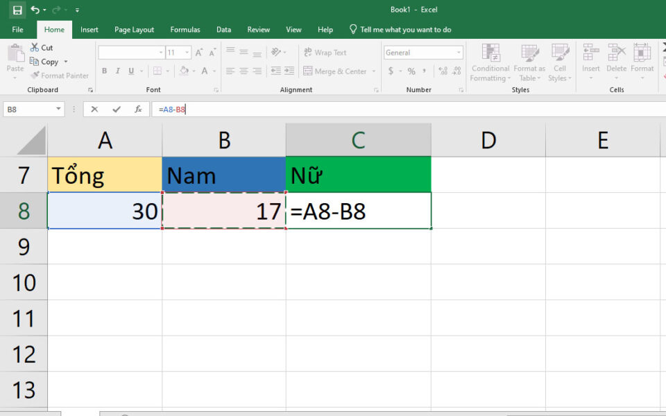 Mách bạn cách sử dụng hàm trừ trong Excel chỉ trong 30 giây