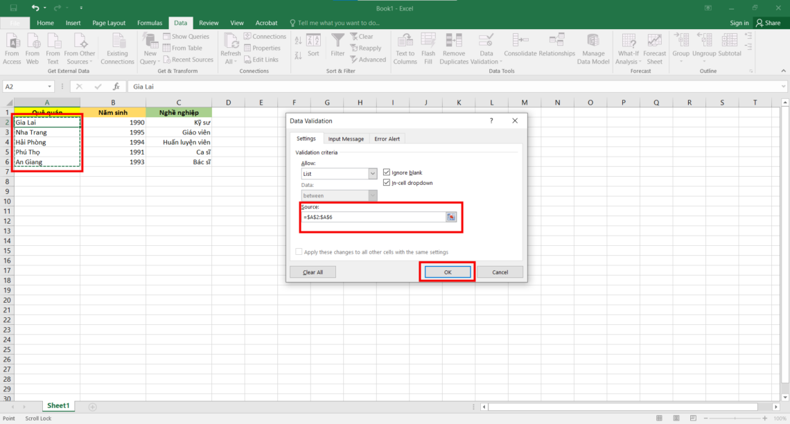 Cách tạo Drop List trong Excel mà dân văn phòng nên biết