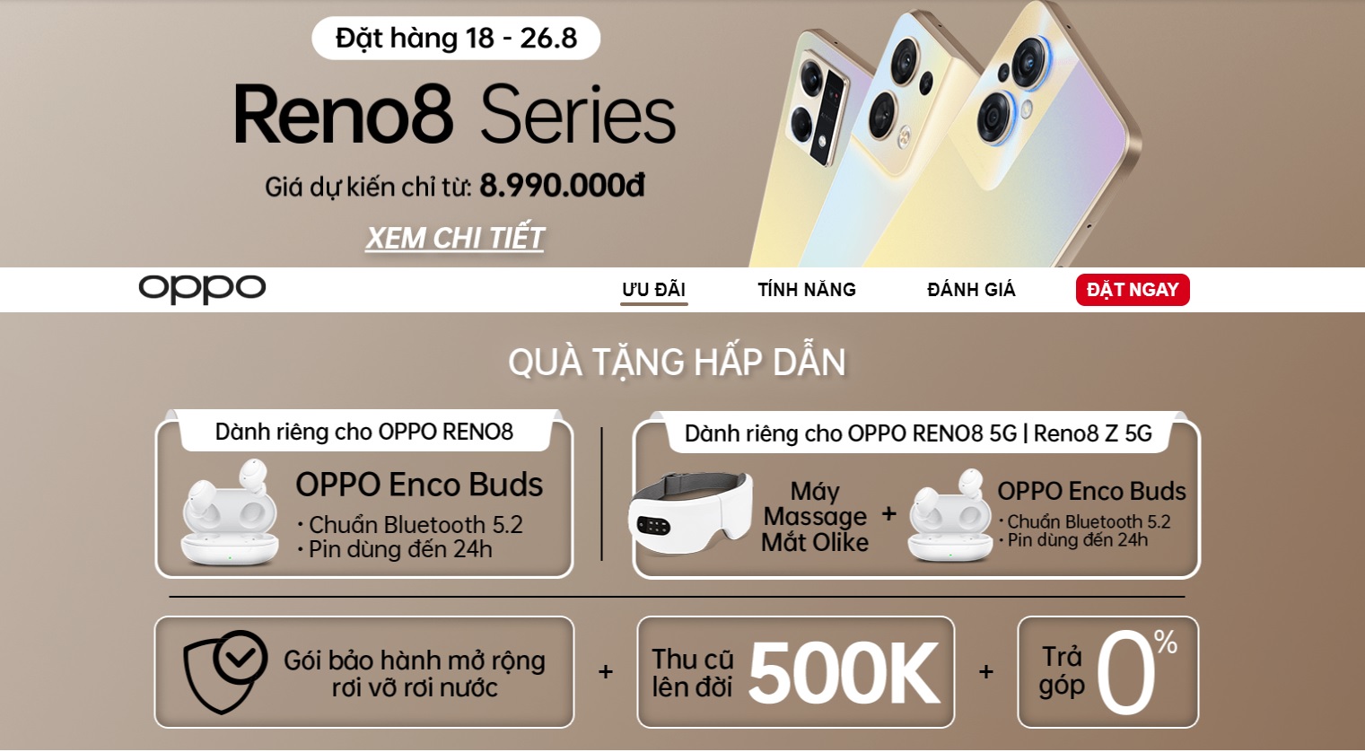 Chỉ còn 1 ngày để đặt trước siêu phẩm Reno8 Series, nhận bộ quà tặng ...