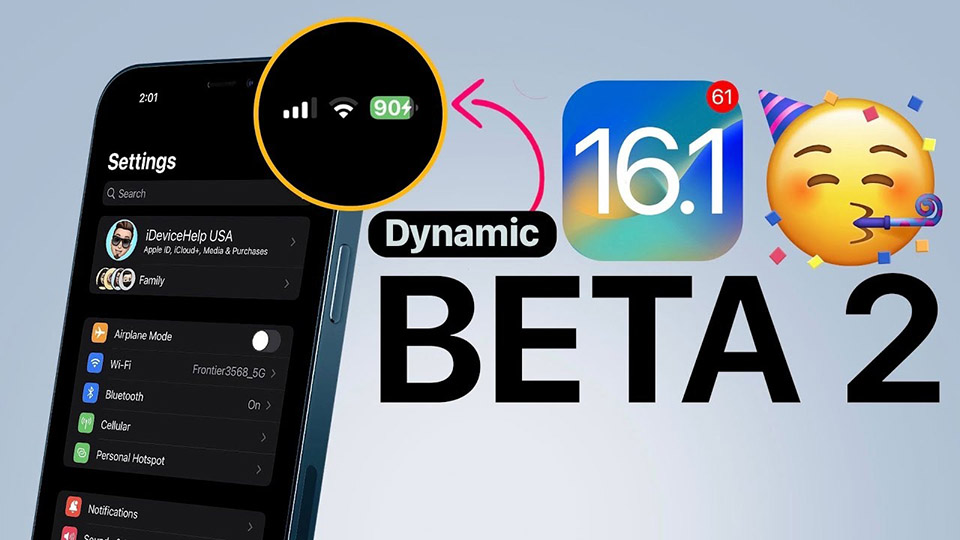 Tất tần tật mọi thay đổi, tính năng mới có trong iOS 16.1 beta 2
