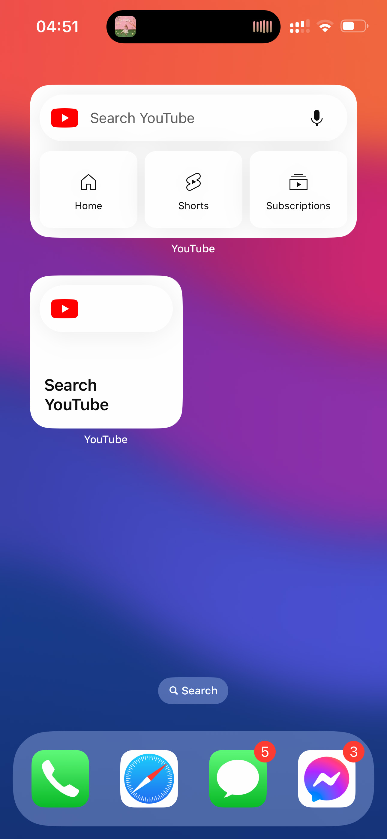 YouTube thêm widget màn hình chính cho iPhone
