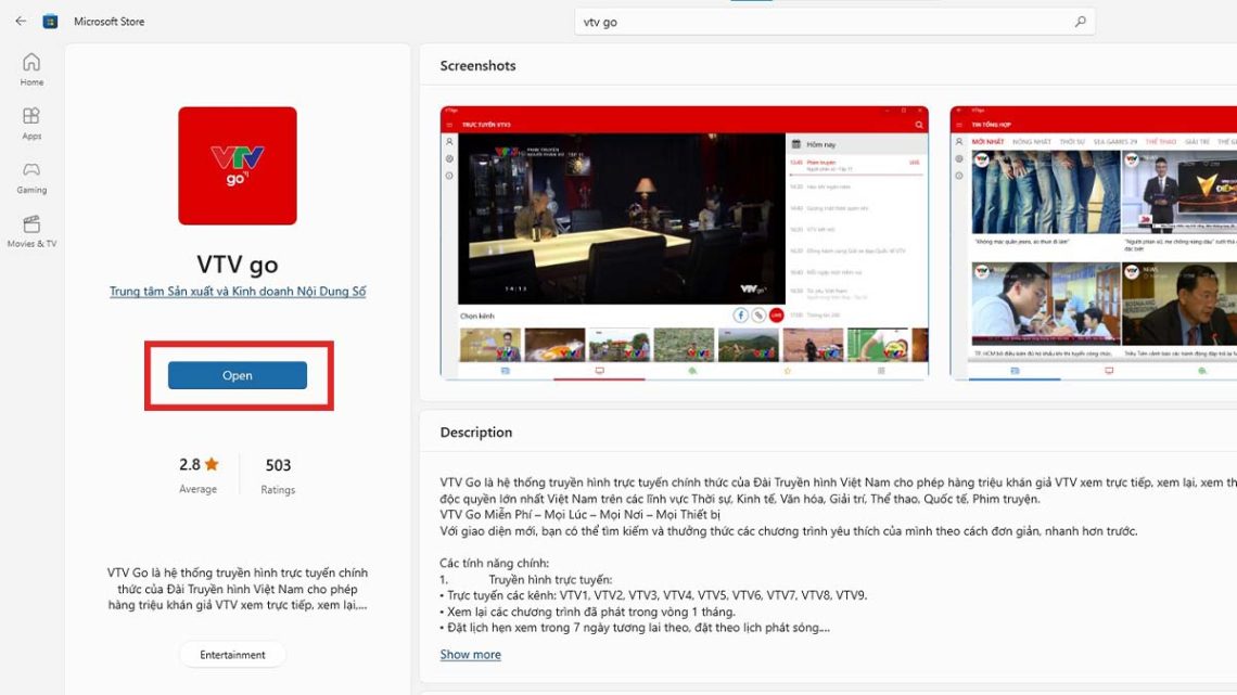 Hướng dẫn cách tải VTV Go trên máy tính , pc mới nhất