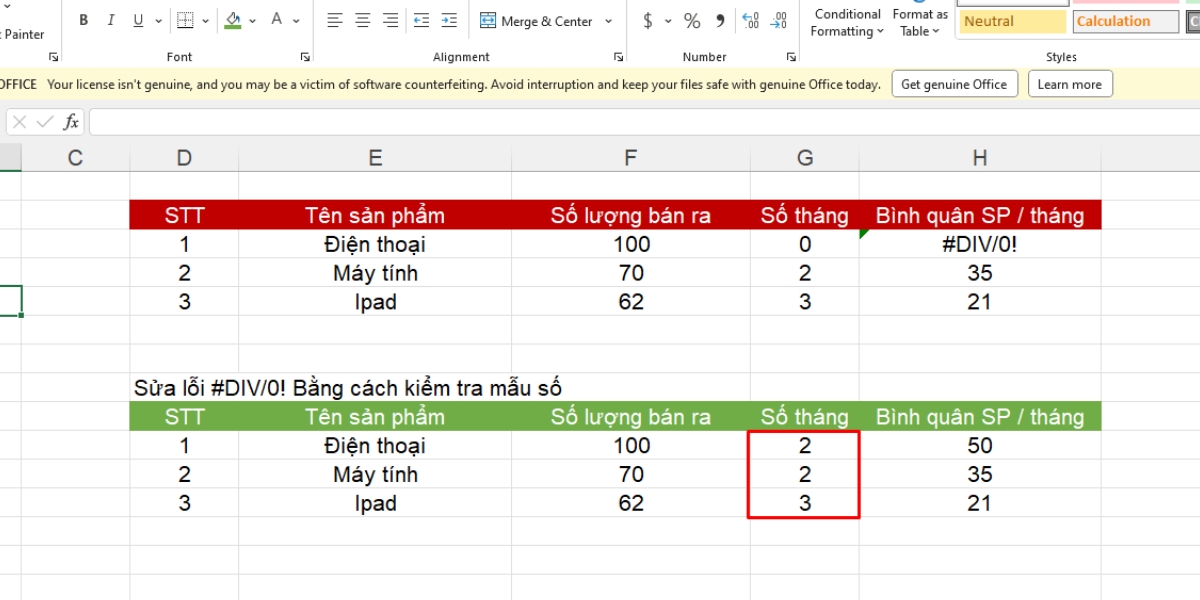 #DIV/0! là lỗi gì? Cách sửa lỗi #DIV/0! trong Excel đơn giản