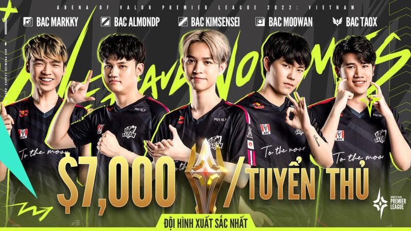 Vượt mọi đối thủ, Bacon Time độc chiếm danh sách đội hình Liên Quân xuất sắc nhất APL 2022