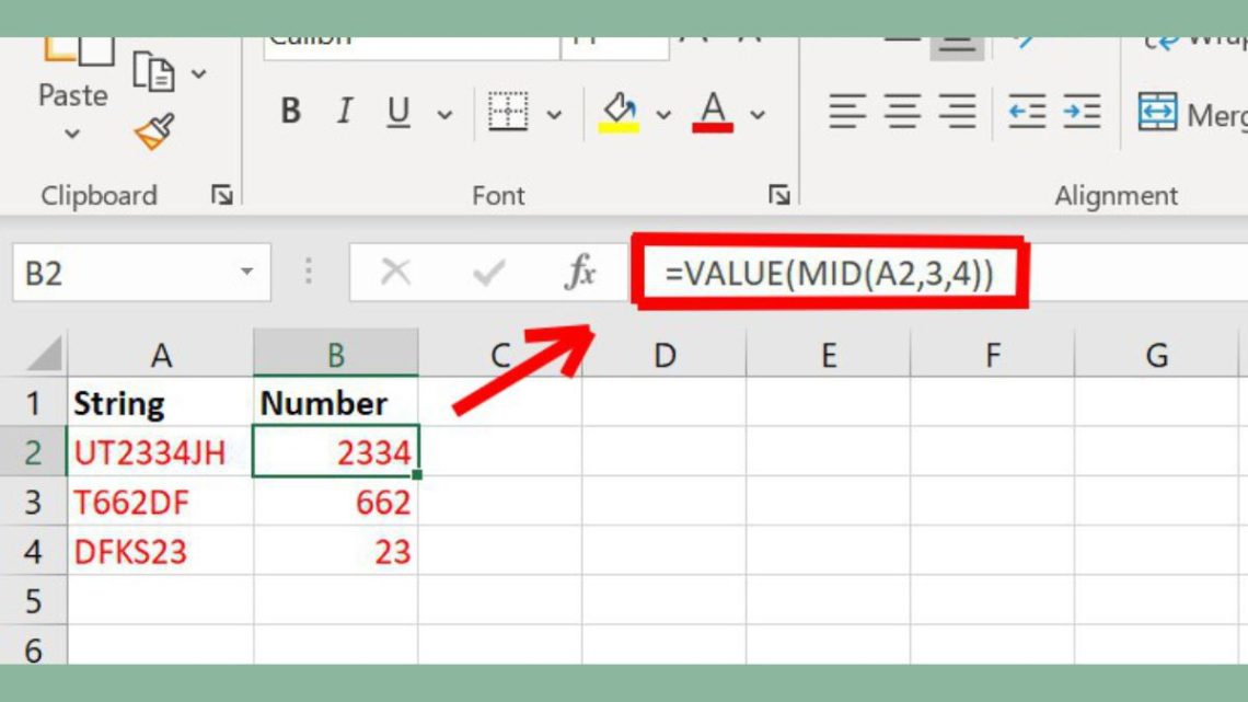 Cách sử dụng hàm VALUE lấy số trong chuỗi ký tự Excel