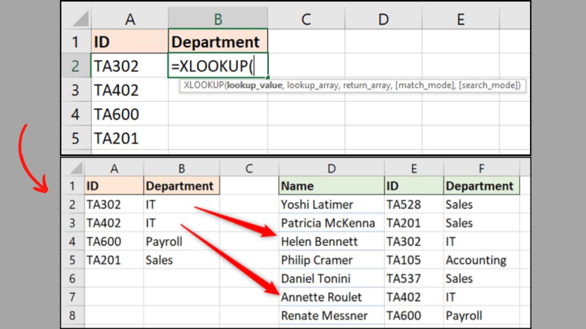 Cách dùng hàm XLOOKUP trong Excel hiệu quả, dễ dàng