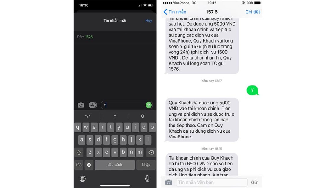 Cách ứng tiền VinaPhone 5k, 10k, 20k, 50k, 100k nhanh chóng