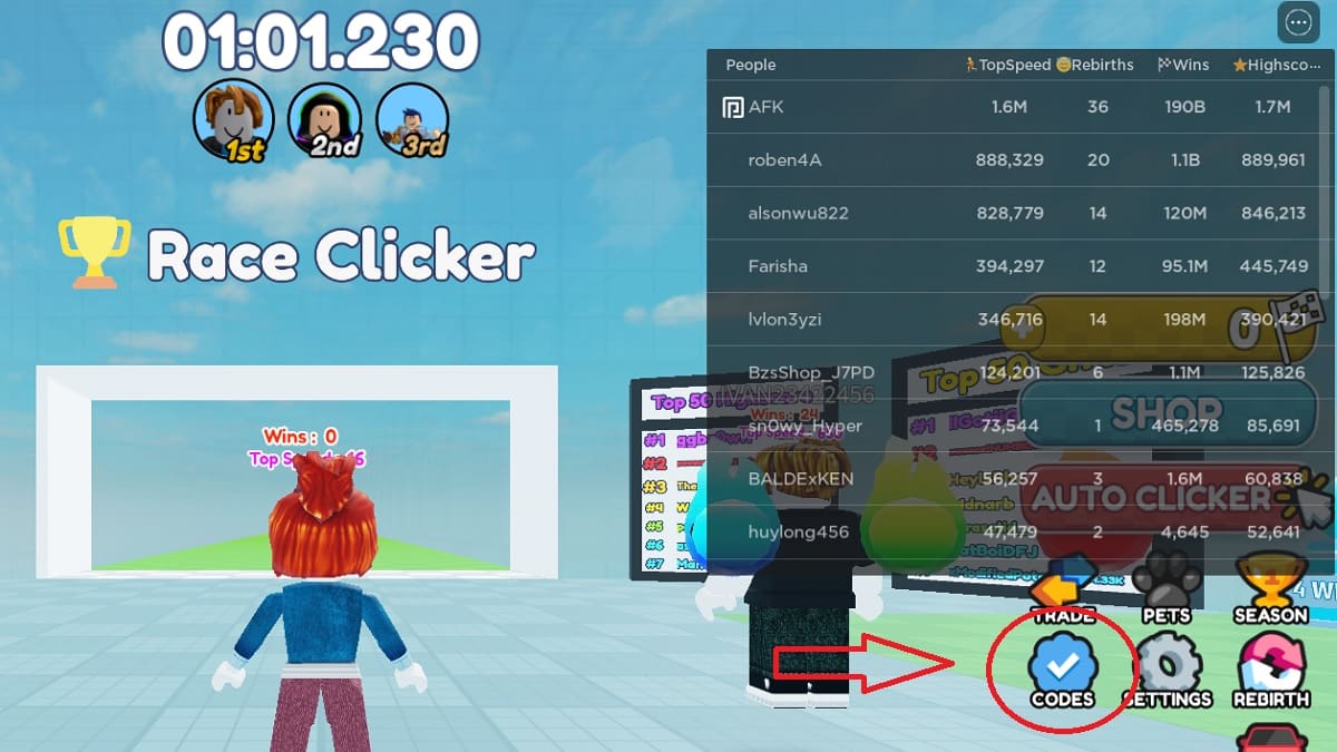 Full code Race Clicker mới nhất 05/2024 | Cách nhập code