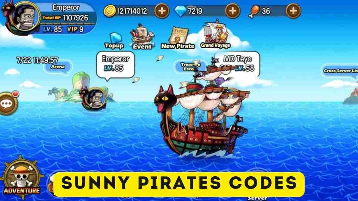 Full code Sunny Pirates mới nhất 2024 | Cách nhập code