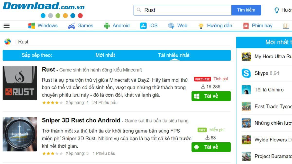 Cách tải Rust về điện thoại Android, iOS, PC đơn giản nhất