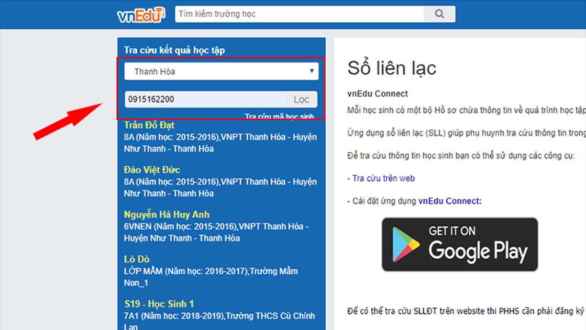 Tải vnEdu - Ứng dụng tra cứu điểm, kết quả học tập