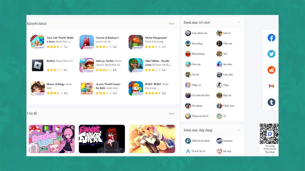 Tải Playmods APK miễn phí trên PC, Android và iOS