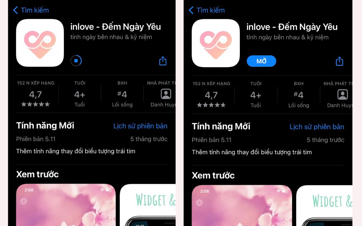 Tải inlove: Ứng dụng đếm ngày yêu trên máy tính, điện thoại