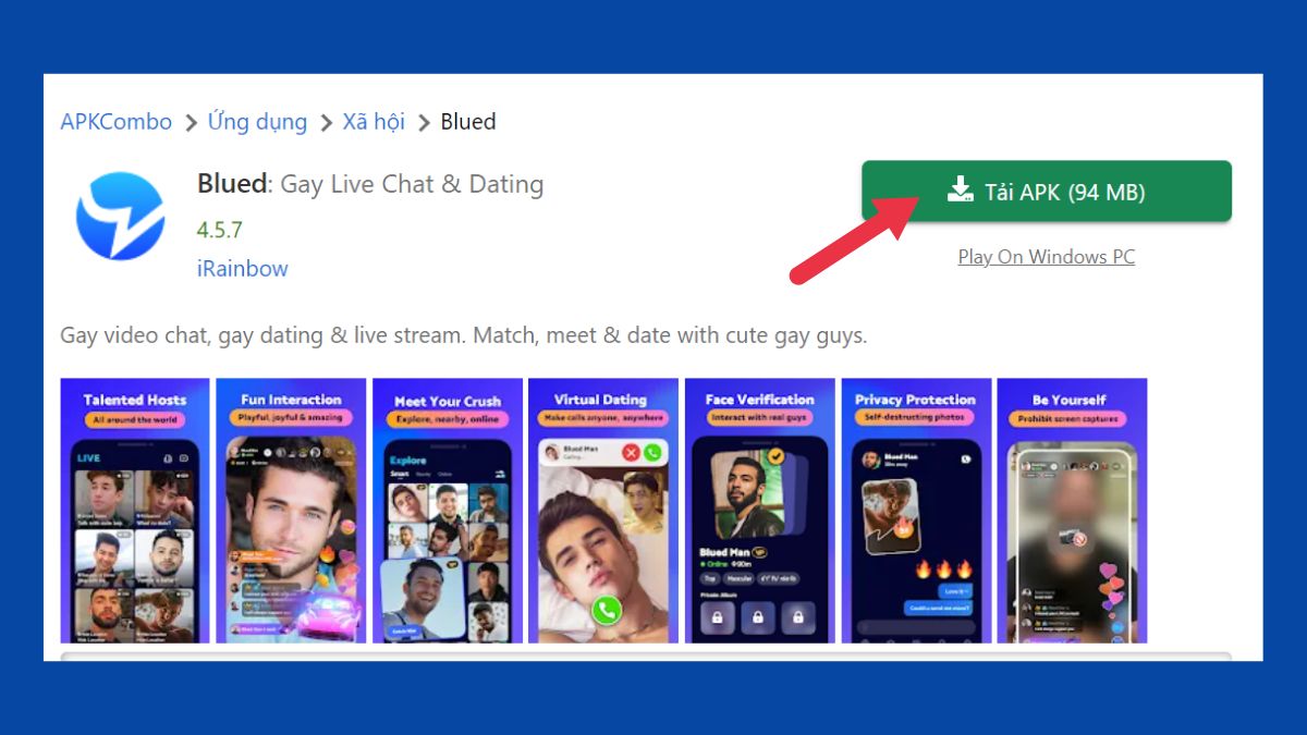 Tải Blued: Gay Live Chat & Dating trên PC, Android, iOS Tải Blued: Gay Live Chat & Dating trên PC, Android, iOS