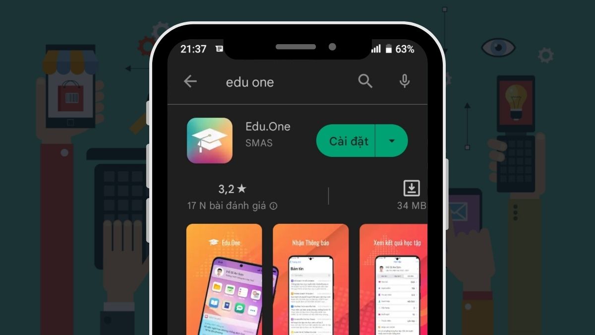 Tải Edu One - Tra cứu điểm học tập học sinh trên điện thoại