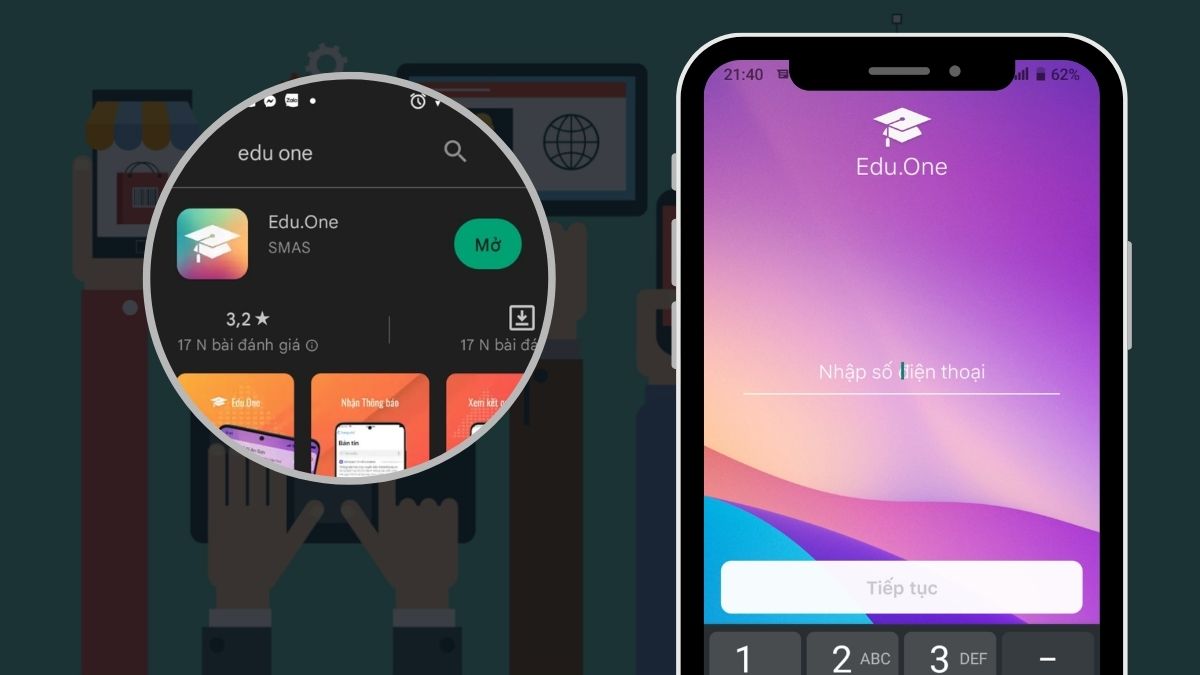 Tải Edu One - Tra cứu điểm học tập học sinh trên điện thoại